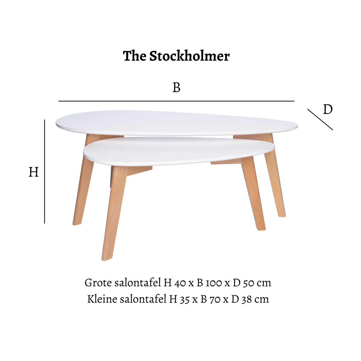 Salontafel Set The Stockholmer - Wit - Ovaal - Scandinavisch – Loftique